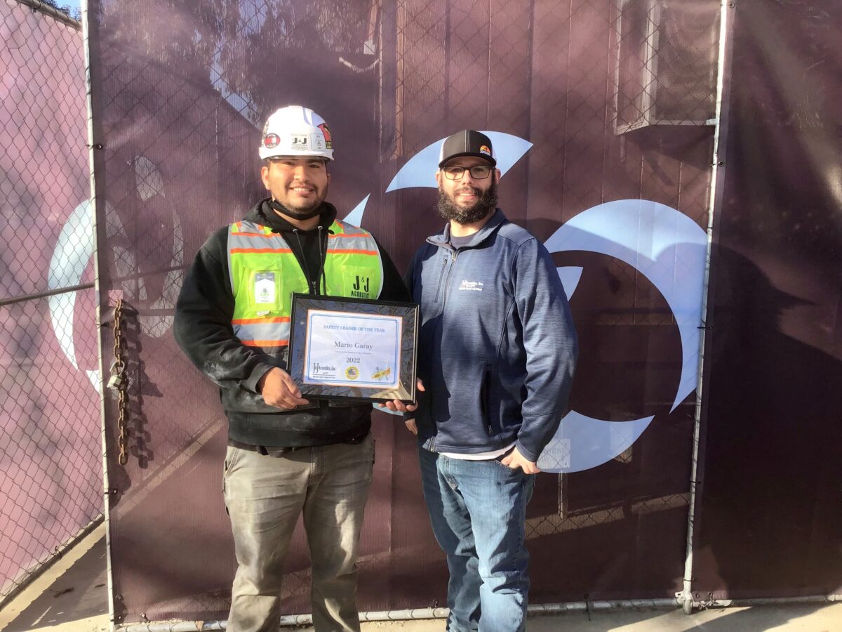 2022 Safety Leader - Mario Garay - J&J Acoustics, Inc.